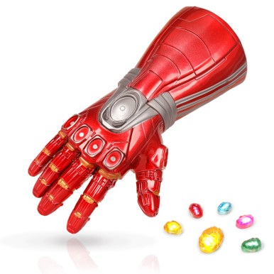 Bulex LED Light Up Infinity Gauntlet Iron Man Gloves with Removable ...