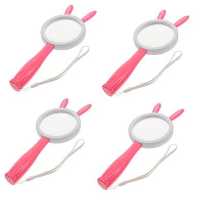 Lurrose 4pcs Handheld Magnifying Glass Small Magnifying Glass Handle ...