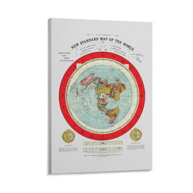 Gleason's Map Super High Resolution, Flat Earth Map Upscaled, New ...