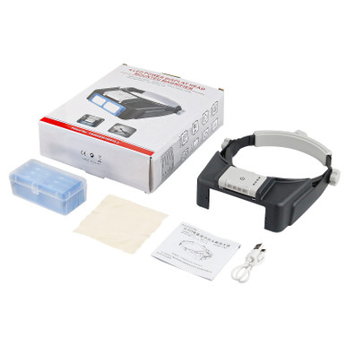 Magnifying Glasses, Head Mounted Magnifier Headband Magnifying Led ...