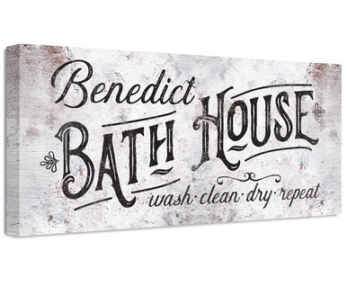 Family Bath House - Vintage Bathroom Sign, Farmhouse Style Bath ...