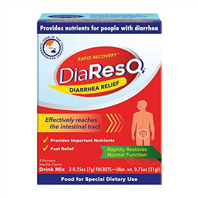 DiaResQ Adult's Rapid Recovery Diarrhea Relief - (Vanilla, 3 ct) Fast ...