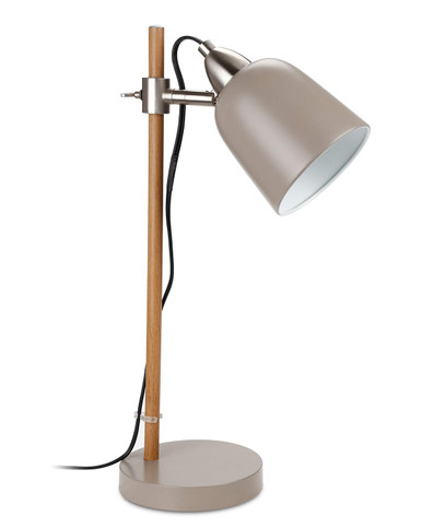 TORCHSTAR Metal Desk Lamp, E12 Socket, Stylish Gray Steel Shade Table ...