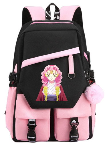 XIXISA 17 INCH Nezuko Laptop Backpack Kanroji Mitsuri Backpacks (Pink ...