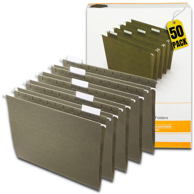 1InTheOffice Hanging File Folders Letter Size, Hanging Organizer File ...