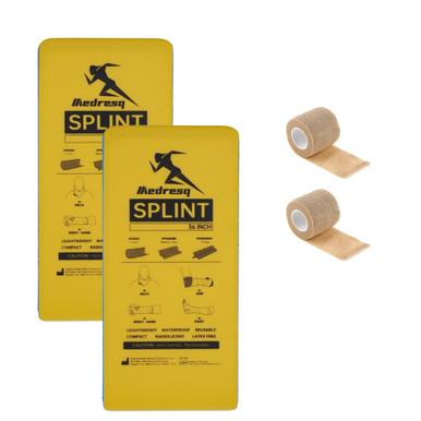 Medresq First Aid Splint Kit, Lightweight Reusable Splint for ...