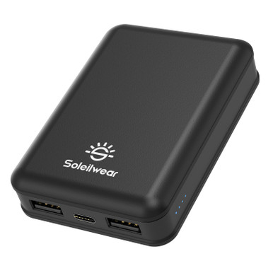 Soleilwear 5V Heated Vest Battery Pack, 10000mAh Power Bank, Portable ...
