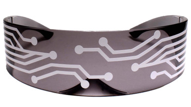 Bionic Cyborg Robot Tron Cosplay Party Rave Costume Futuristic Black ...