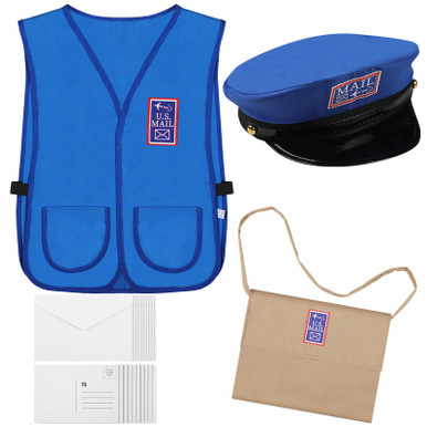Jiuguva Halloween Mailman Costume Set Postal Costume for Kids Dress up ...