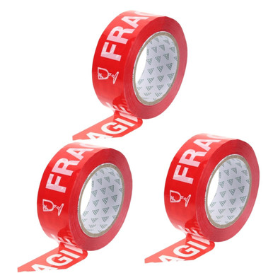 VILLCASE 3 Rolls Fragile Warning Tape Seal Tape Seal Stickers Sealing ...