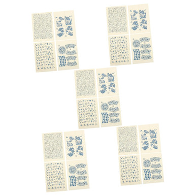 EXCEART 20 Sheets Burnt Pottery Stickers Underglaze Transfers for ...