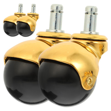 CHILDWEET 4pcs Gold Swivel Casters Chair Caster Wheels Activity Walker ...