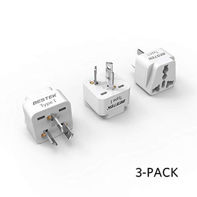 BESTEK Grounded Universal Plug Adapter USA to Australia, China Travel ...