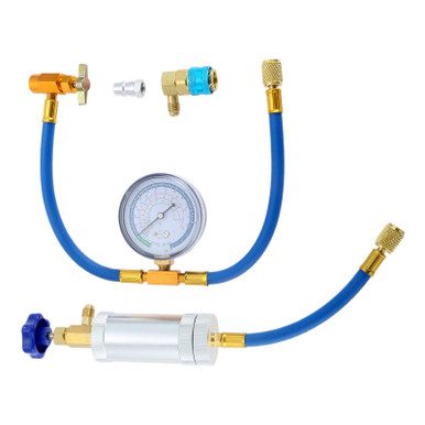 Mtsooning R134A Oil Injector Tool Kit?AC Recharge Hose with Gauge, HVAC ...
