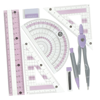 KALLORY 4 Sets Ruler Set Compass and Protractor Supply Kit Supply ...