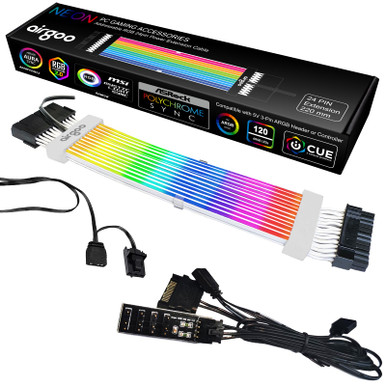 Airgoo Addressable RGB Power Extension Cable V2, Flexible Diffused RGB ...