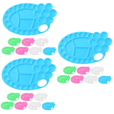 MAGICLULU 24 Pcs Ellipse Palette Silicone Painting Mat Clay for ...