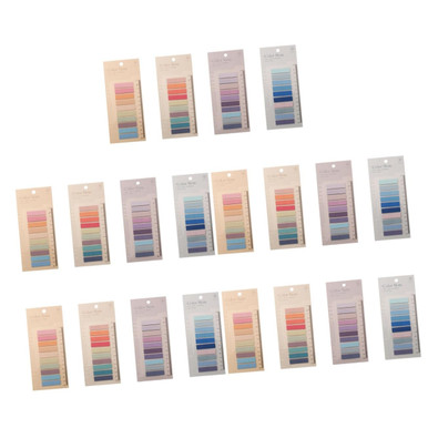 Ciieeo 5pcs 4 Sheets Solid Color Sticky Notes Book Paper tabs self ...