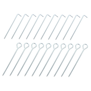 BESPORTBLE 20pcs Campsite Tack Tent Stakes Heavy Duty Metal Ground ...