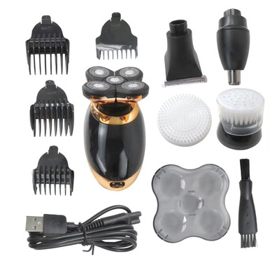 5 in 1 Waterproof Rotary Razor IPX7 Waterproof Electric Shaver Razor ...