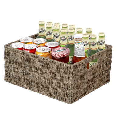 JS HOME Jumbo Wicker Basket for Orgainzing, Extra Large Rectangular ...