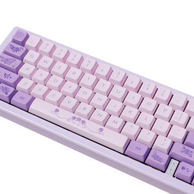 Keycaps Set Flower Theme MDA Profile Personalized Purple Rose Keycap ...