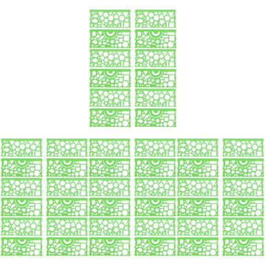 ABOOFAN 48 Pcs Drawing Ruler Geometry Rulers DIY Template Scrapbook ...