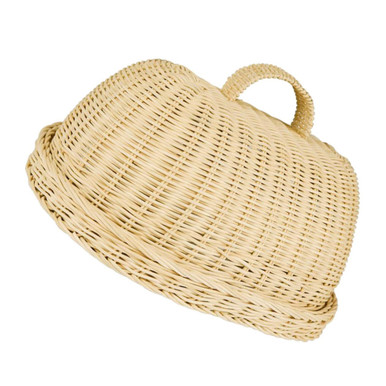 EXQUIMEUBLE 1 Set Rattan Food Cover Cake Plate with Lid Cake Dome Cover ...