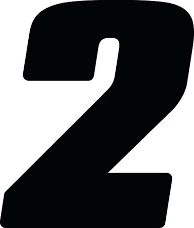Dirt Digits DD43B-2 Black 4" High-Gloss Precision Die Cut Vinyl Number ...