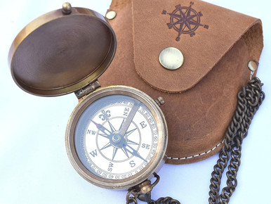 ROYAL CHOICE COLLECTION Brass Pocket Compass, Engravable Compass ...