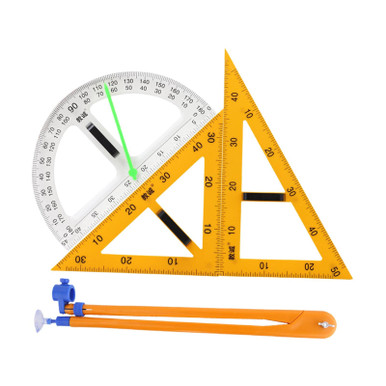 Gralara 4X Math Geometry Rulers Big Size Large Number Protractor Ruler ...