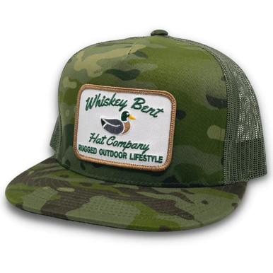 WHISKEY BENT HAT CO. Timber Camo Snapback Mesh Trucker Patch Cap ...