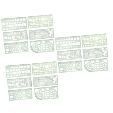 MAGICLULU 18 Pcs Math Drawing Ruler Plastic Circles Template Geometric ...