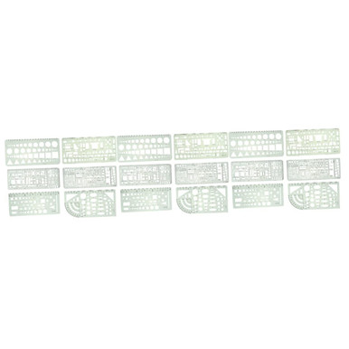 Operitacx 18 Pcs Math Drawing Ruler Geometric Drawing Rulers Green Suit ...