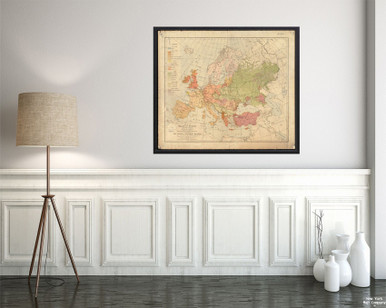 1919 Map|Title: Map of The Races of Europe and adjoining portions of ...