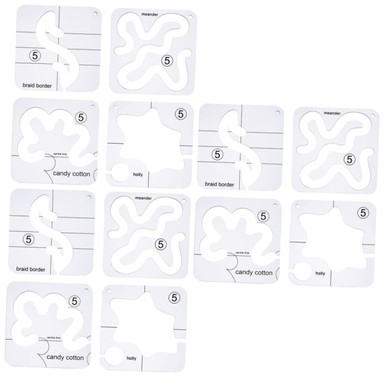 VILLCASE 12 Pcs Sewing Patch Ruler Quilting Guide Quilting Tool ...