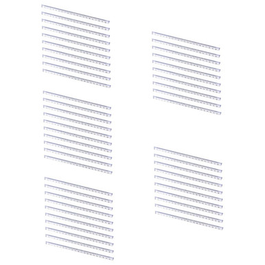 MAGICLULU 50 Pcs Transparent Triangular Ruler Geometry Ruler Scale ...