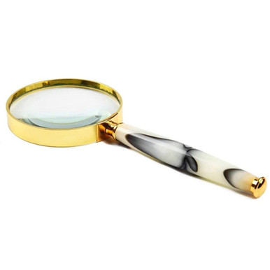 KNOXC Magnifiers,10X Handheld Magnifying Glass Old Man Reading ...