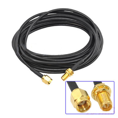 StyleZ 3M 10FT Black RP-SMA Coaxial Extension Cable for WiFi LAN WAN ...