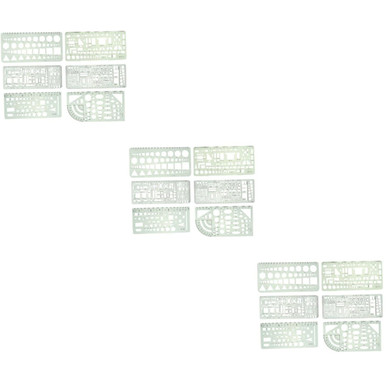 Tofficu 18 Pcs Math Drawing Ruler Plastic Geometry Stencils Geometric ...