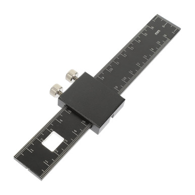STOBOK 3pcs Slide Rule Precision Black Metal Ruler Millimeter Ruler ...