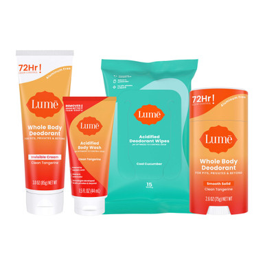 Lume Whole Body Deodorant Starter Pack - Smooth Solid Stick, Invisible ...