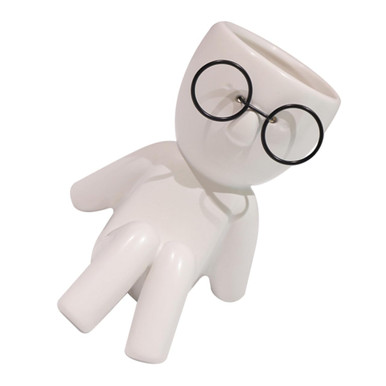 BUTIFULSIC Flowerpot Human Shaped pots Human face Succulent Pot Sitting ...