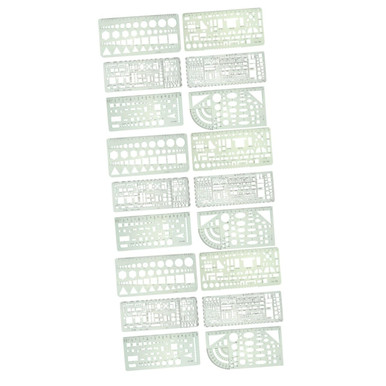 VILLCASE 18 Pcs Mold Architect Scale Ruler Neutral The Circle Spray ...
