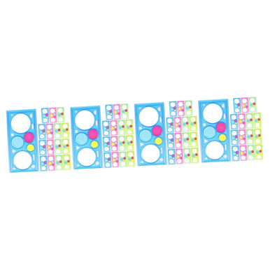 Ciieeo 48 Pcs Ruler School Supplies for Kids Drawing Stencils Shape ...