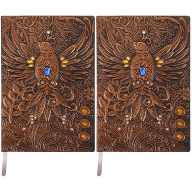 NUOBESTY 2pcs Embossed Phoenix Notes A5 Writing Notebook hardcover ...