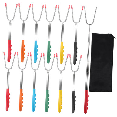 FOMIYES 12pcs Barbecue Fork Telescoping Forks Telescoping Grill Forks ...