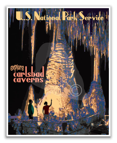 Carlsbad Caverns National Park Poster, Carlsbad Caverns Print, New ...