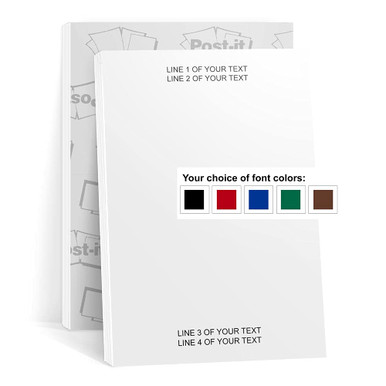 Custom 4x6 Post-It Notes - 6 Pads of 50 Sheets - Printed in The USA ...