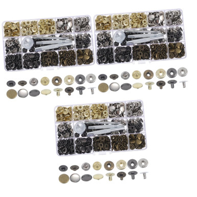 VILLCASE 3 Sets Clothes snap Fasteners Leather Press Studs snap Button ...